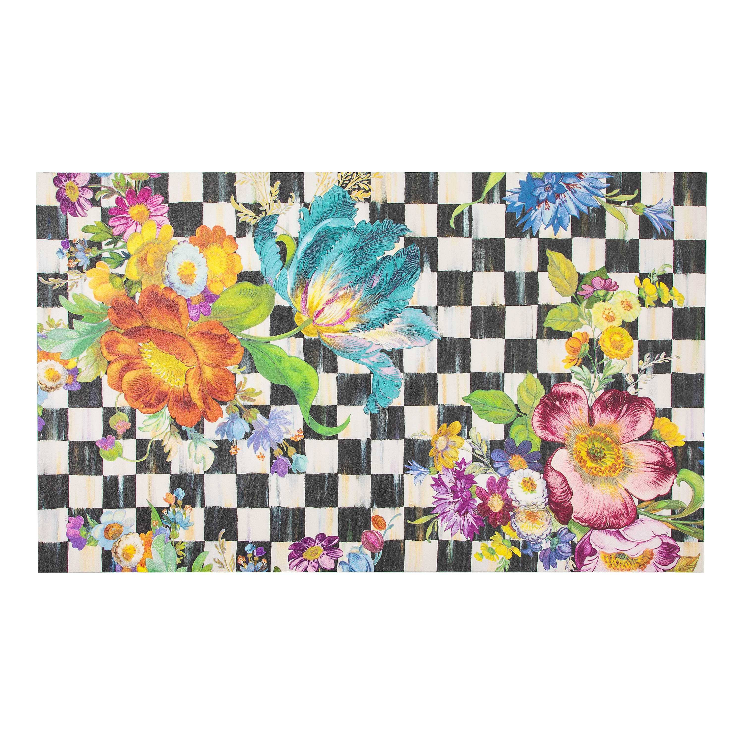 MacKenzie-Childs Courtly Flower Market Floor Mat | Wayfair