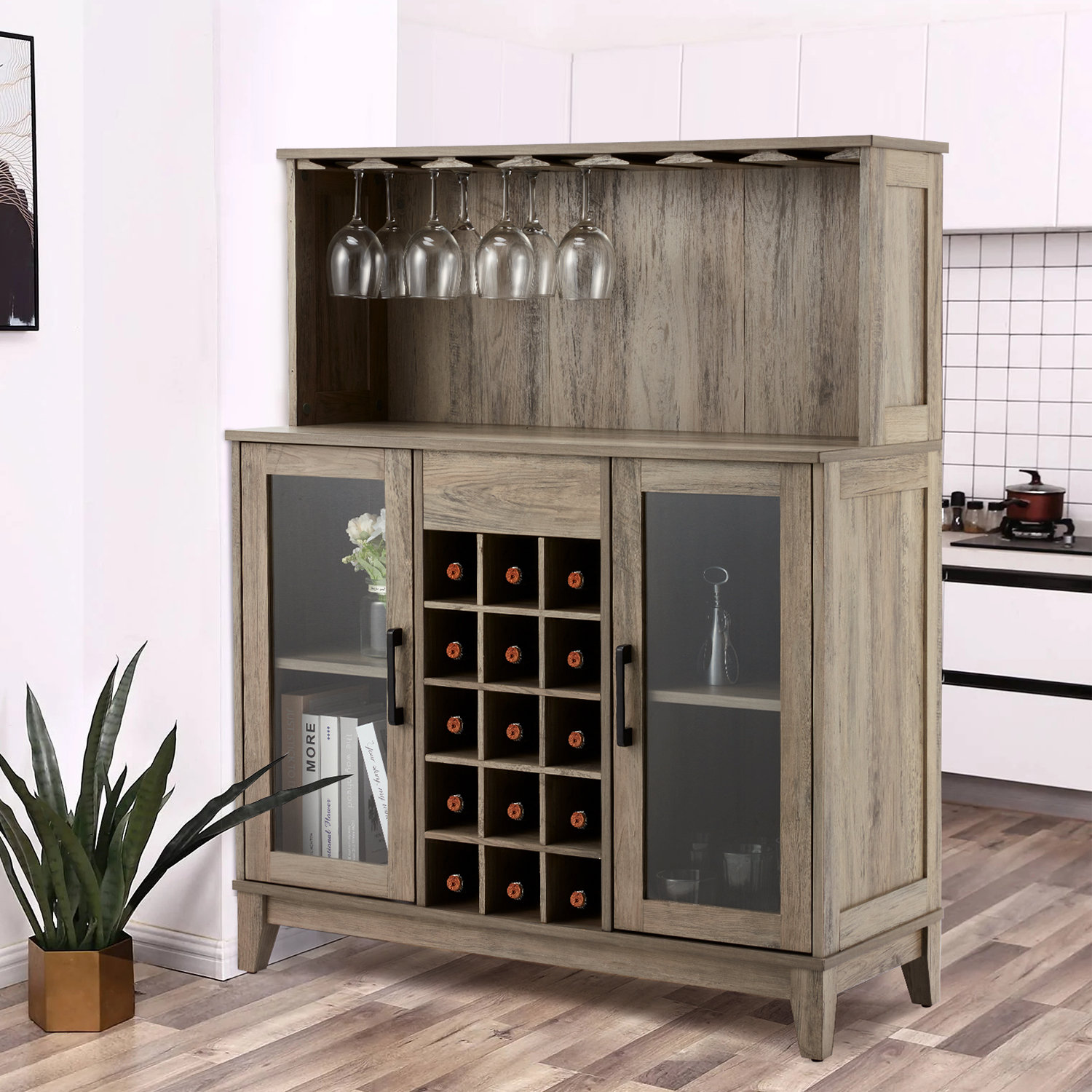 August Grove® Kanyi Bar with Wine Storage - Wayfair Canada