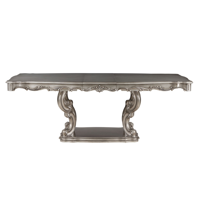 Bloomsbury Market Dining Table, Antique Plantinum Finish | Wayfair