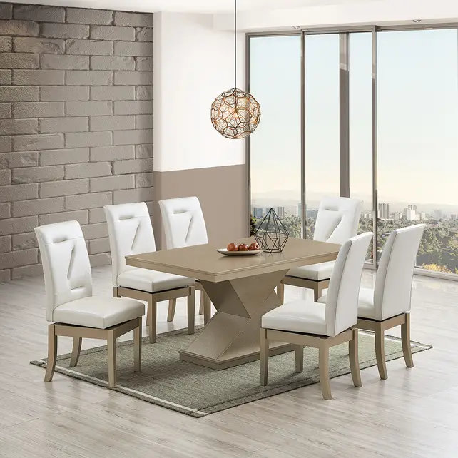 Ivy Bronx 7 - Piece Pedestal Dining Set | Wayfair