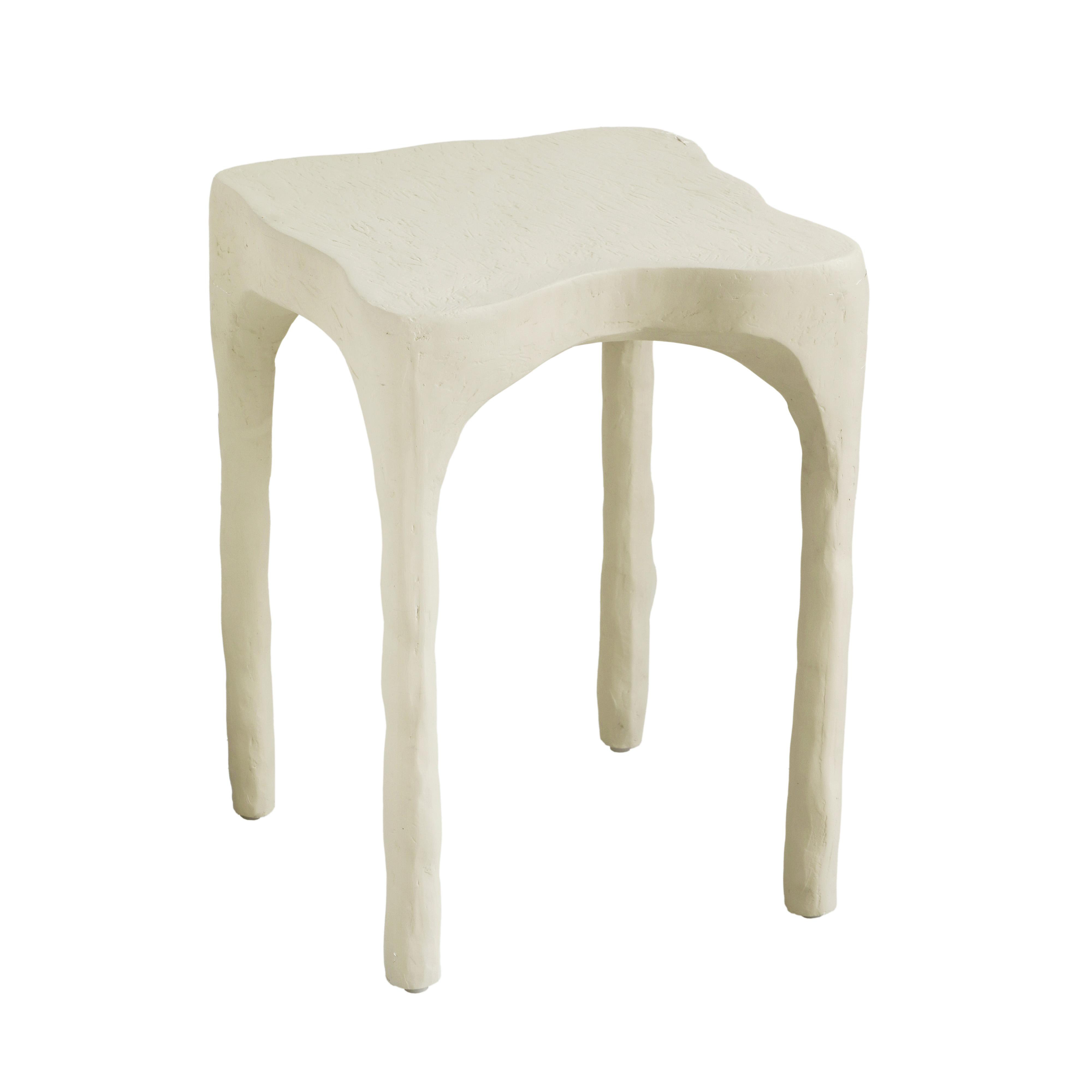 Wade Logan® Cream Stone Side Table | Wayfair