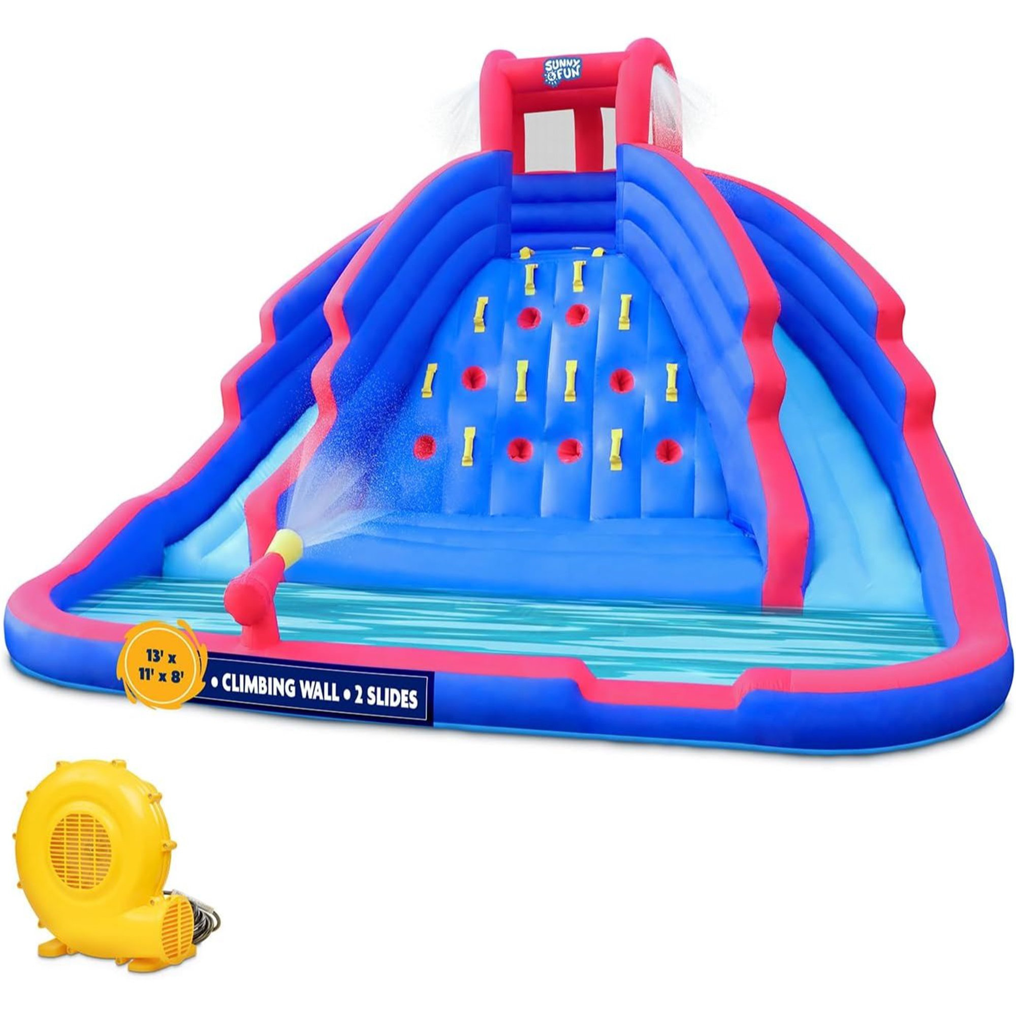 Sunny & Fun 13' x 13' Inflatable Water Slide with Air Blower & Reviews ...