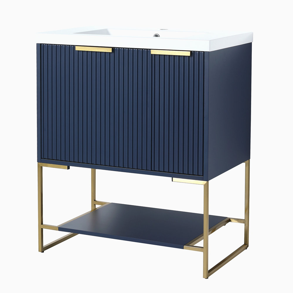 Hokku Designs 30 Inch Freestanding Bathroom Vanity With Resin Basin ...