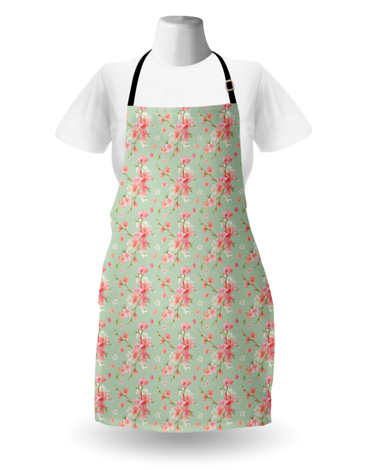 East Urban Home Flowers Apron Unisex, Retro Spring Blossoms, Adult Size ...