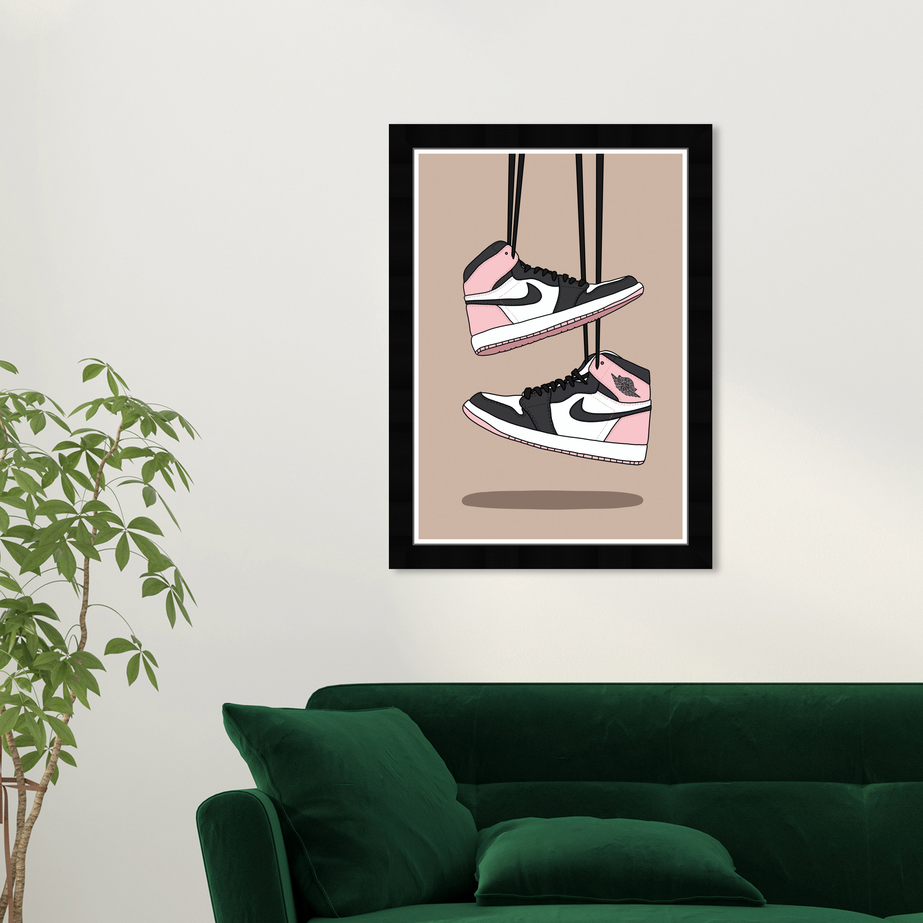 Ebern Designs 'Fashion and Glam Hanging Up My Sneakers Shoes' - Picture ...