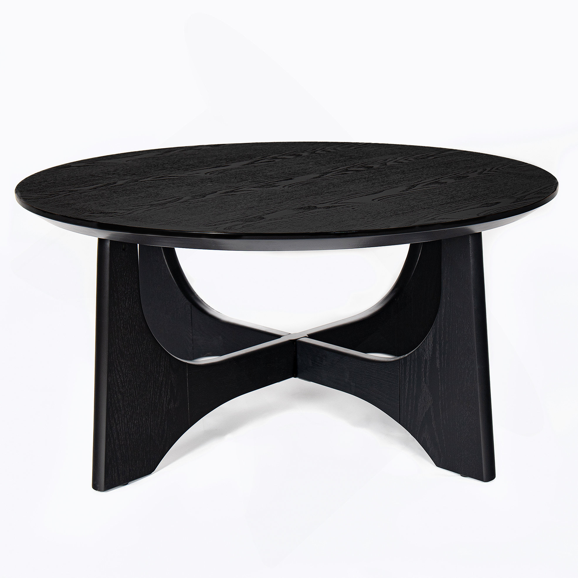 George Oliver 36" Round Coffee Table, Wooden Coffee Tables for Living ...