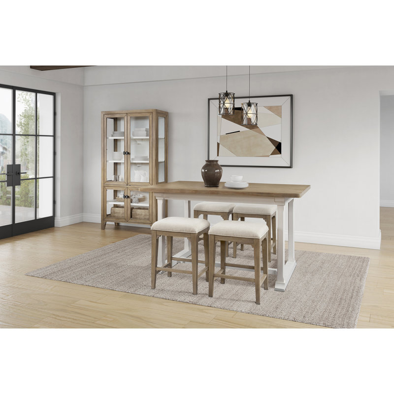 Rosalind Wheeler Celio Two Modern Wood Counter Height Kitchen Dining ...
