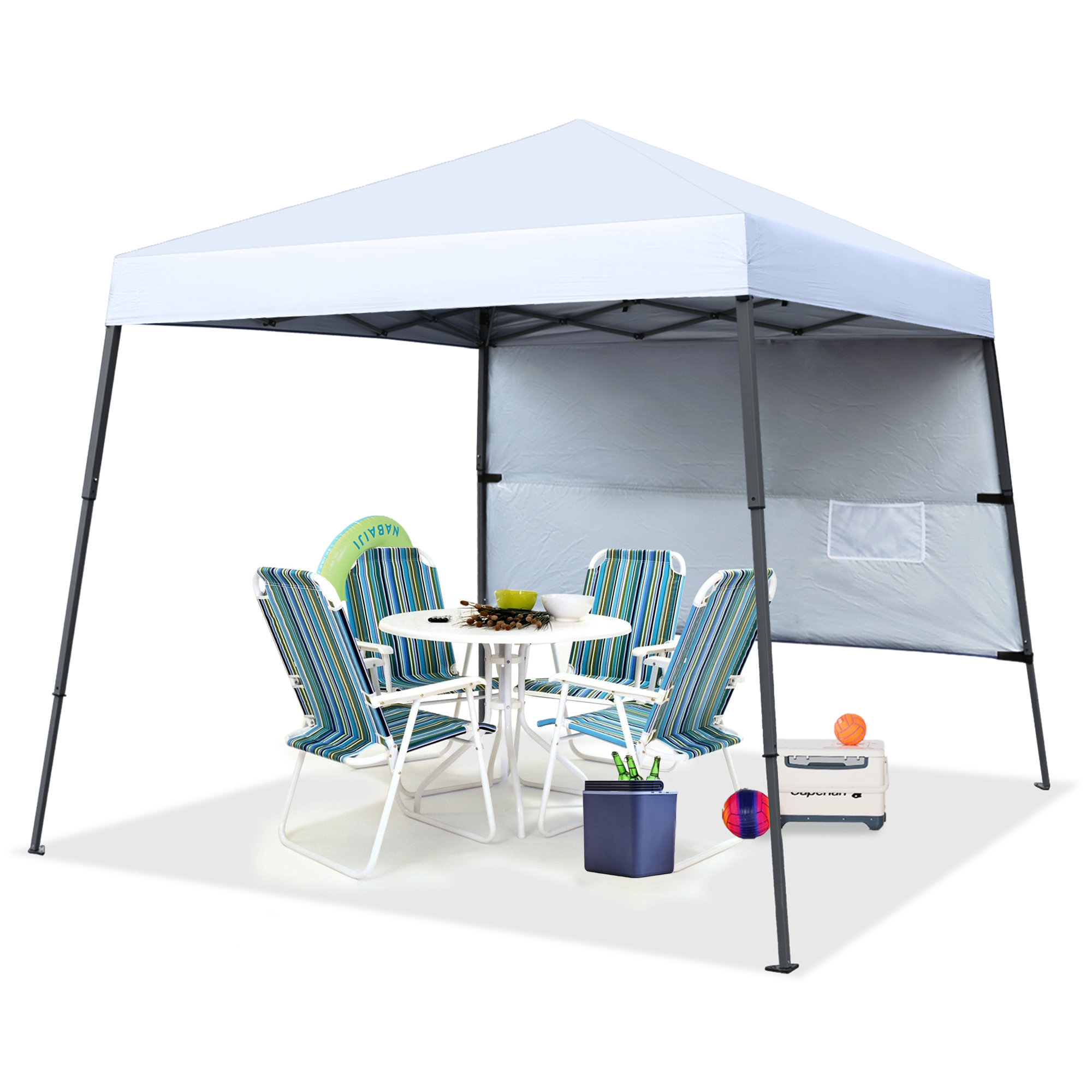 ABCCANOPY 10 Ft. W X 10 Ft. D Steel Pop-Up Canopy The Pop Up Canopies ...