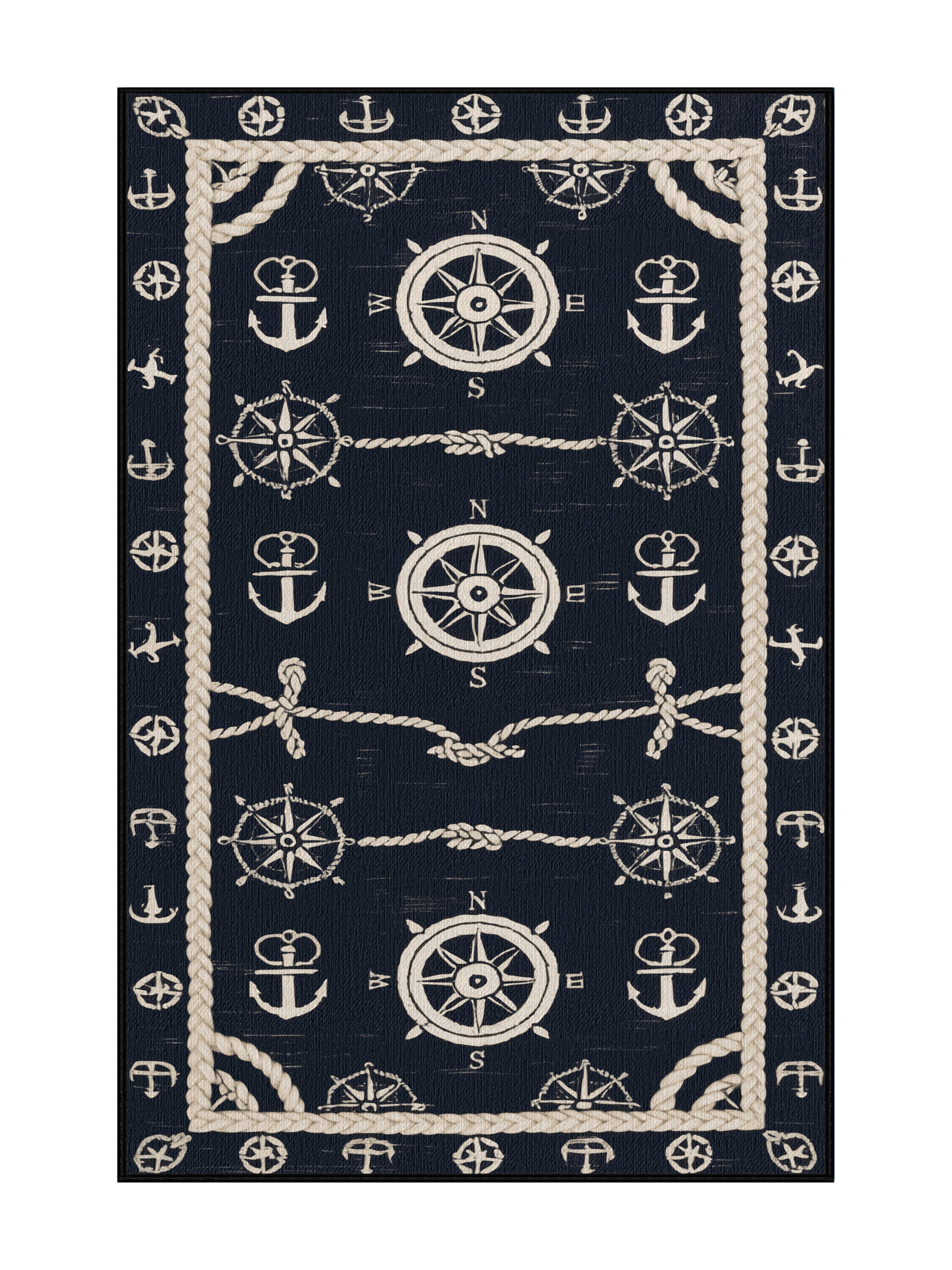 Rosecliff Heights Washable Captains Quarters Elite Coastal Area Rug ...