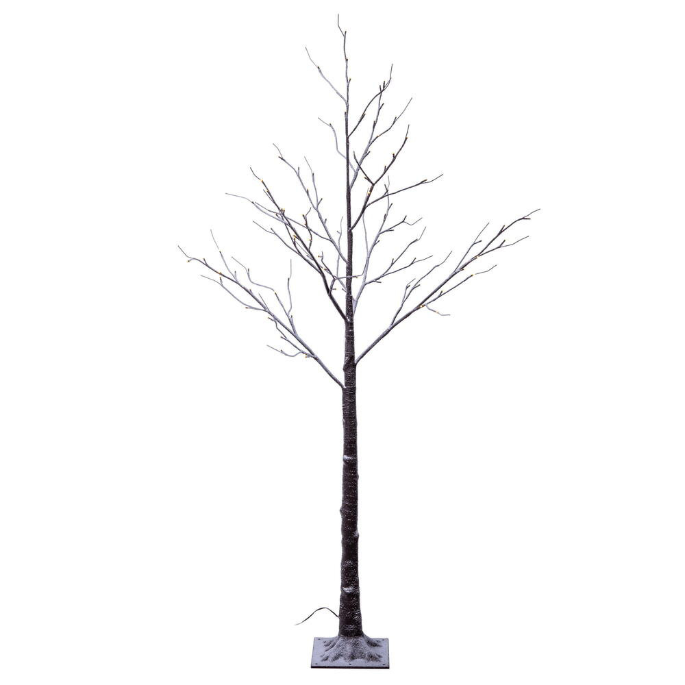 The Holiday Aisle® Vickerman LED Brown Frosted Twig Tree 72' Lighted ...