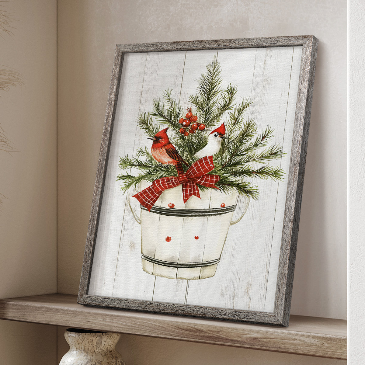 The Holiday Aisle® Christmas Holiday Art CXXXI Framed Print - Solid ...