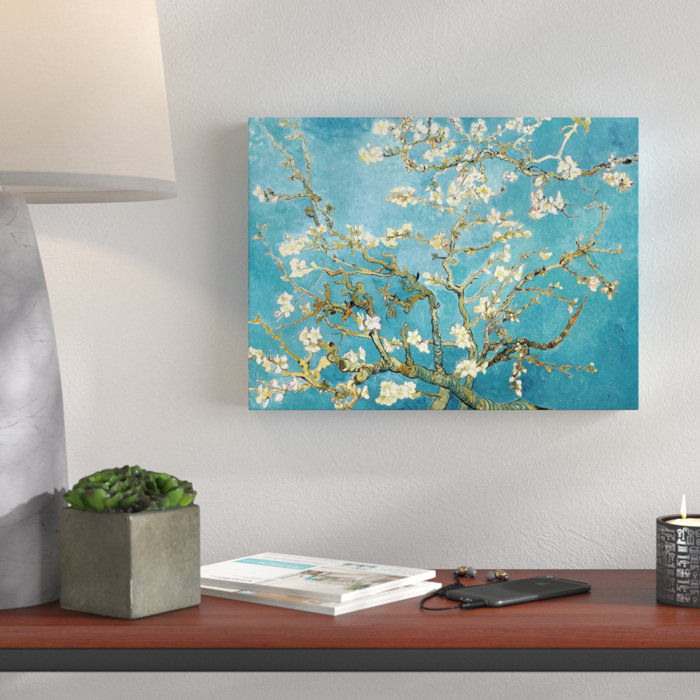 East Urban Home Almond Blossom by Vincent Van Gogh - Wrapped Canvas ...
