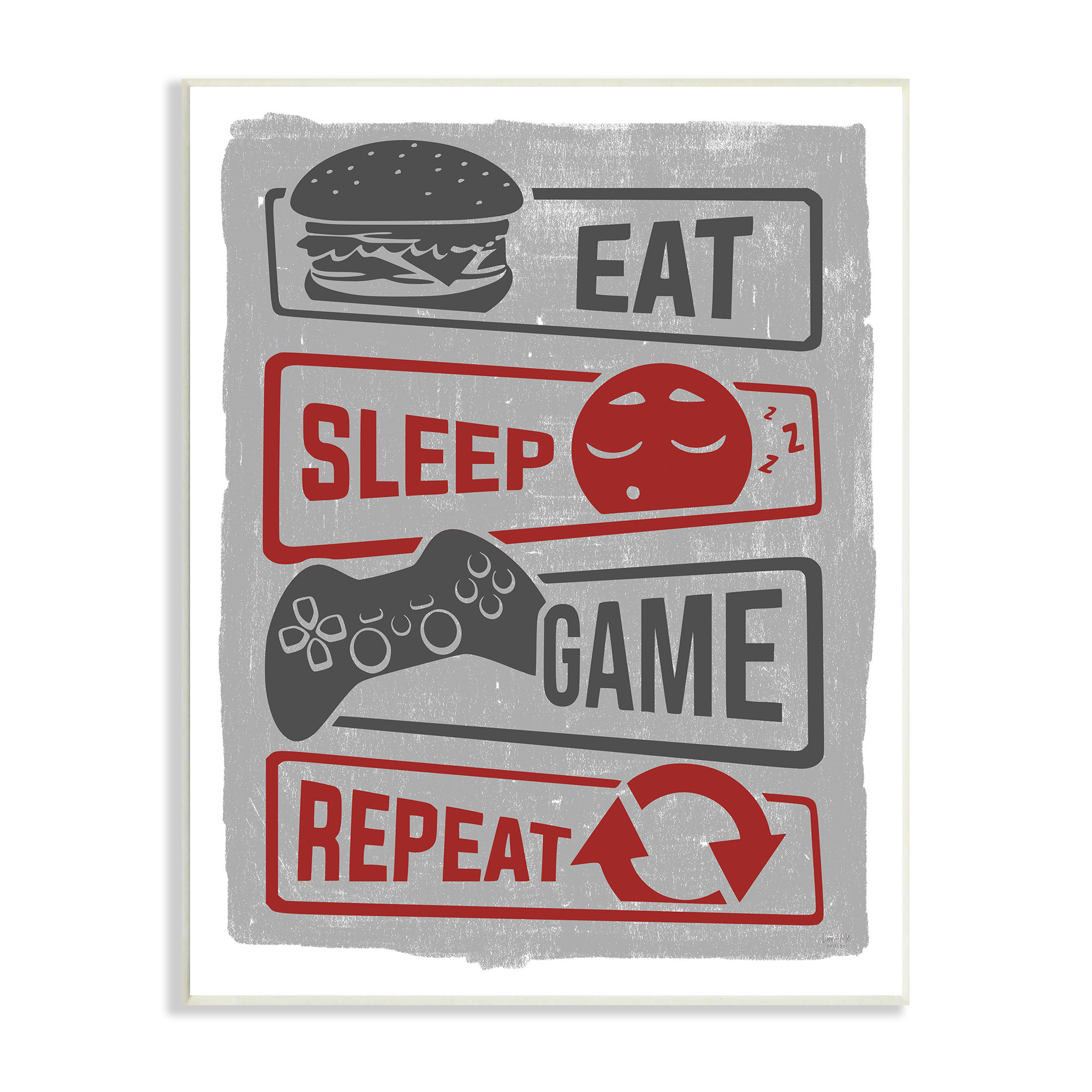 Trinx Eat Sleep Game Repeat Quote Saying Vintage Sign Picture Frame ...