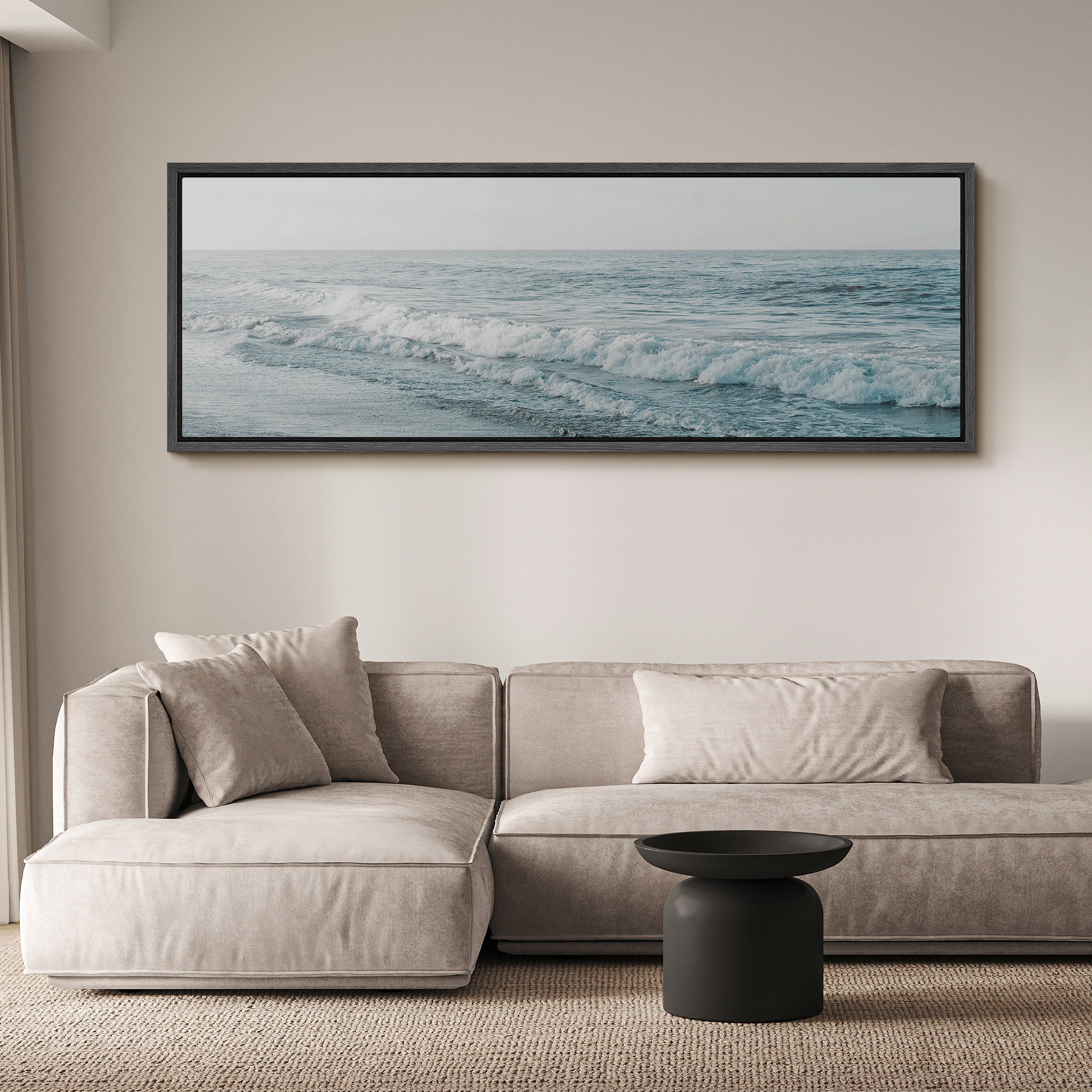 IDEA4WALL Coastal Beach "Ocean Waves Serene Seascape Modern Art Calm ...