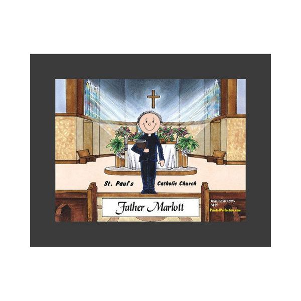 Printed Perfection Personalized Priest - Male Cartoon Caricature with a ...