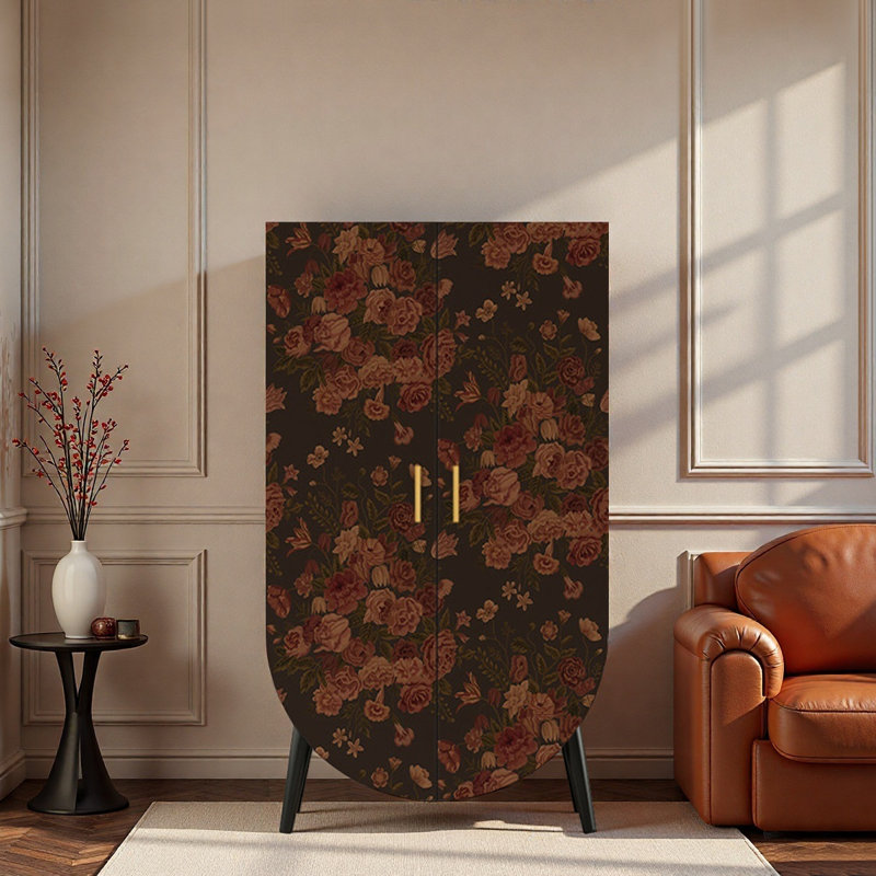 East Urban Home Multifunction light luxury double door wardrobe ...