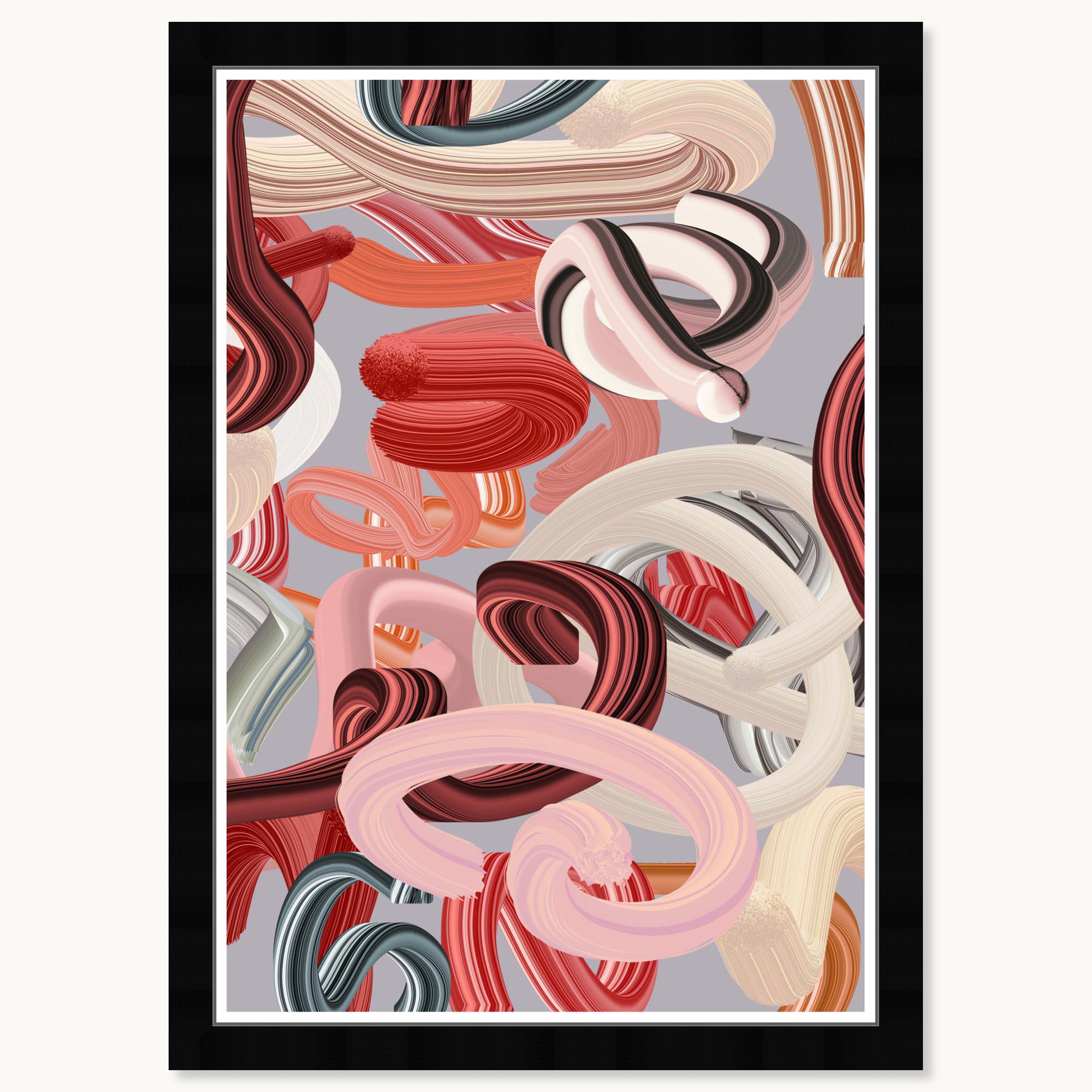 Wynwood Studio Prints Colorful Abstracts 15" x 21", Tangles Super Color ...
