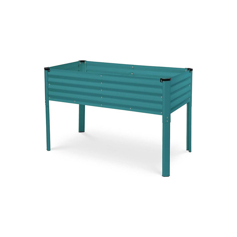 Arlmont & Co. Raised Garden Beds Outdoor with Legs // for Vegetables, Flowers (Turquoise ...
