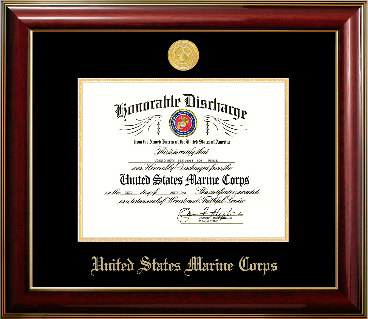 Patriot Frames Marine Discharge Classic Picture Frame | Wayfair