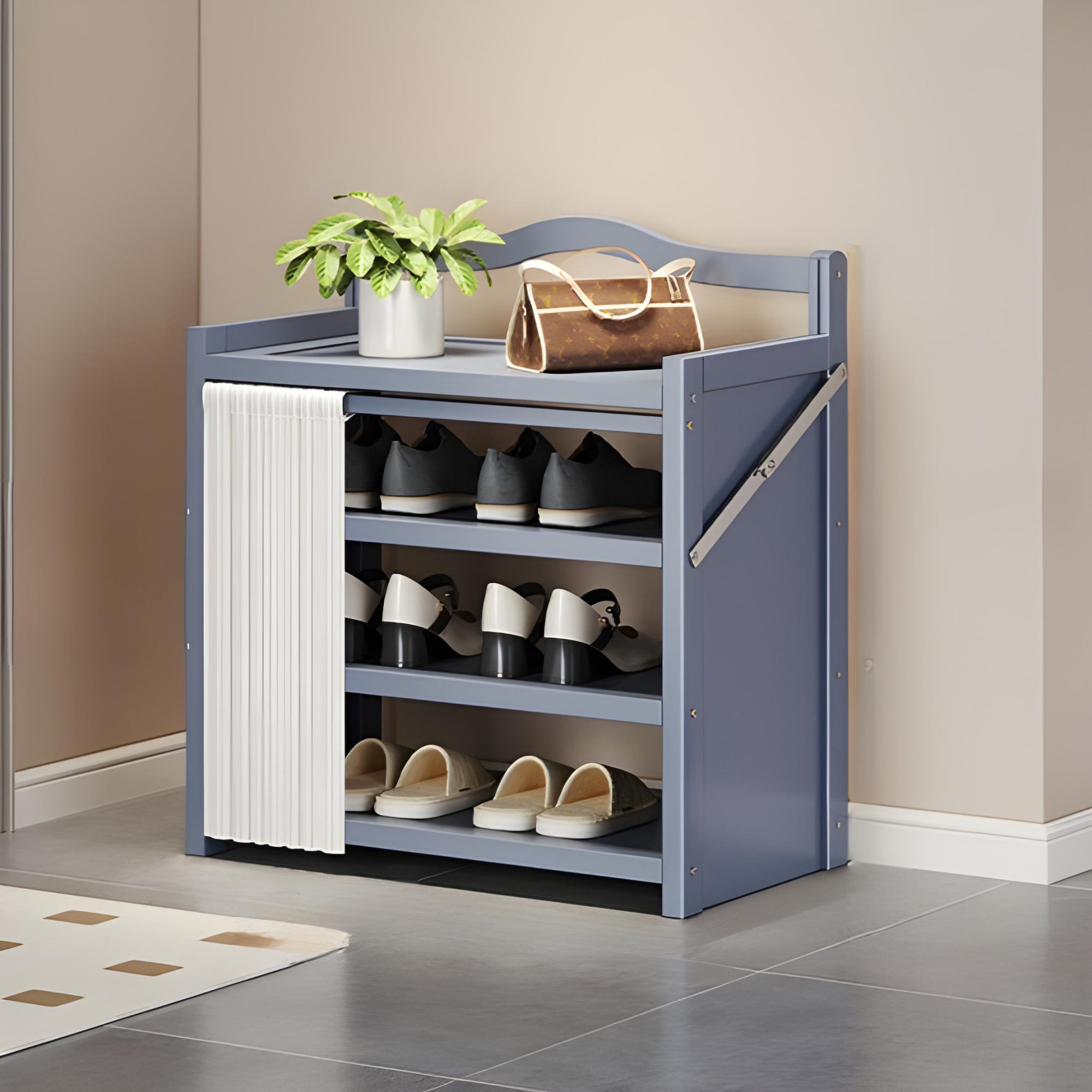 Red Barrel Studio® Simple Multi-Layer Bamboo Shoe Rack, No Installation ...