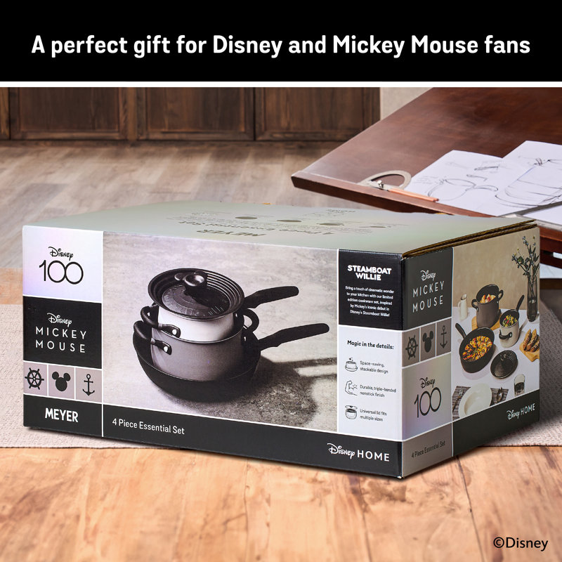 Disney 100 Nonstick Induction Cookware Essentials Set, 4 Piece ...