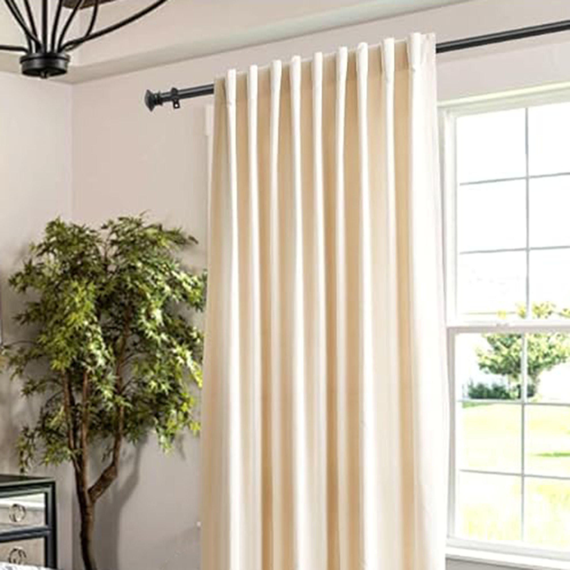 Rosalind Wheeler Curtain Poles For Window, 16Mm Curtain Pole ,Extendable 67-107Cm, White ...