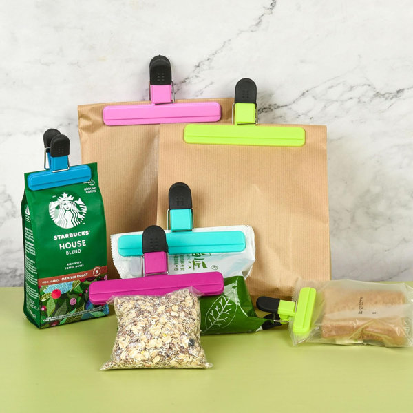 Rebrilliant Chip Bag Clips, 10 Pack Food Bag Clips, Large Bag Clips For ...