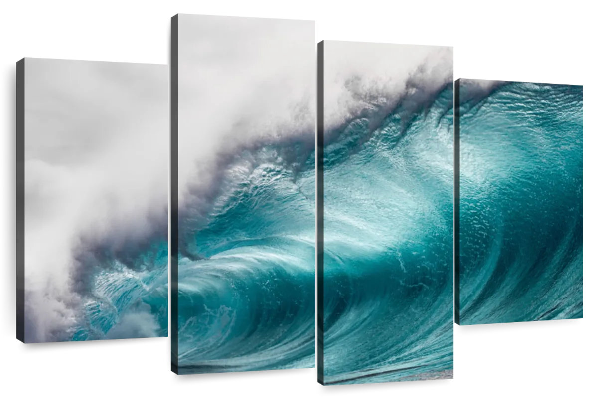 Beachcrest Home Gillard Big Blue Ocean Wave - Wayfair Canada