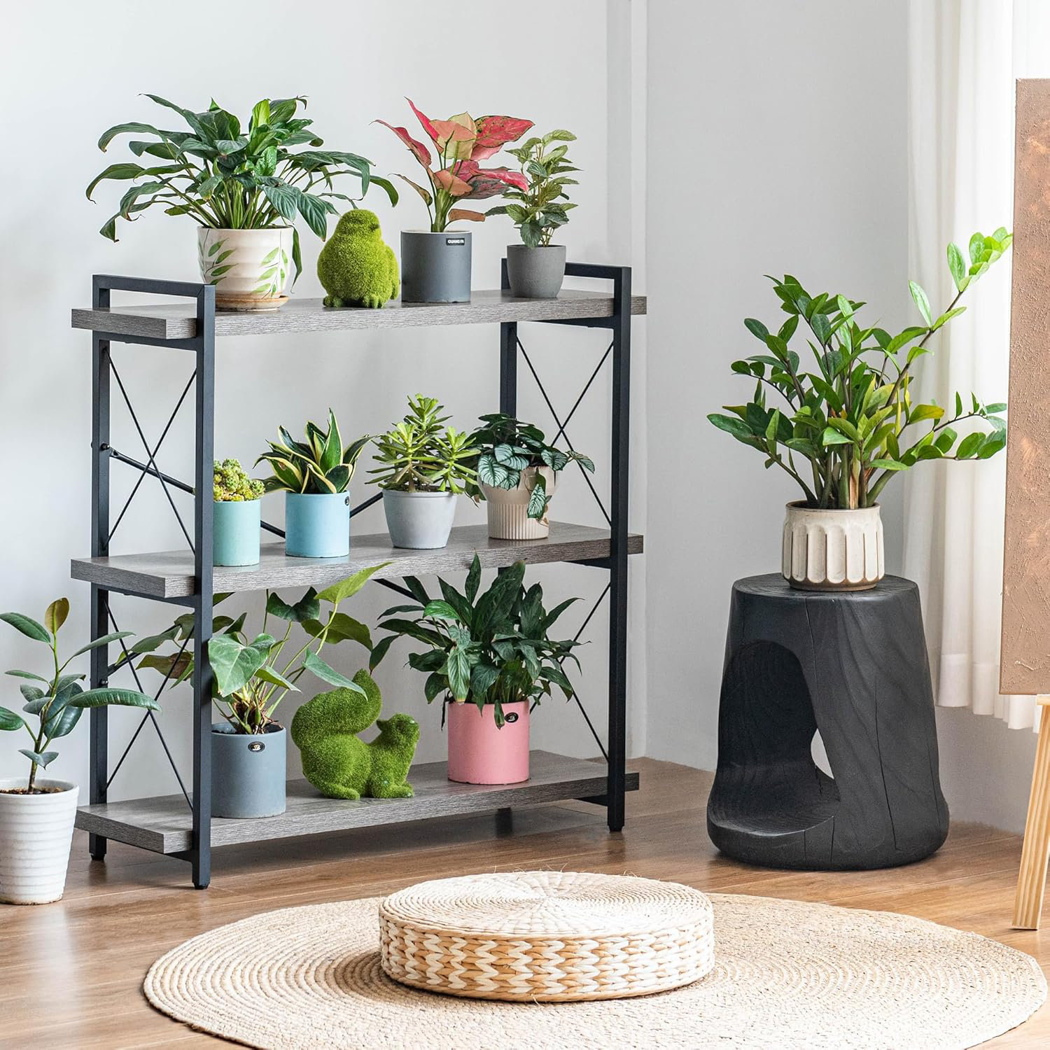 Corrigan Studio Bookshelf, 3-Tier Industrial Bookcase, Open Book Shelf ...