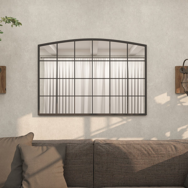 Laurel Foundry Modern Farmhouse® Haider Glass and Metal Arched Window ...