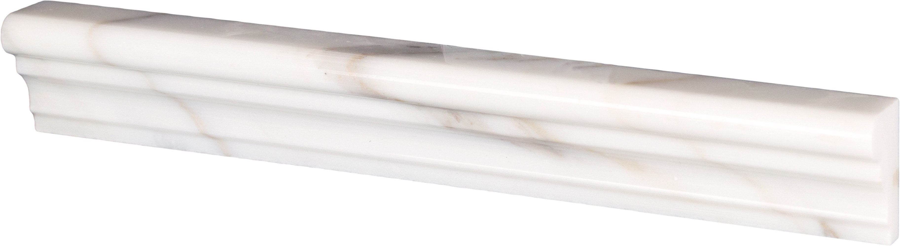 Belluno Designs Calacatta Gold 12" x 2" Polished Marble Chair Rail Tile ...