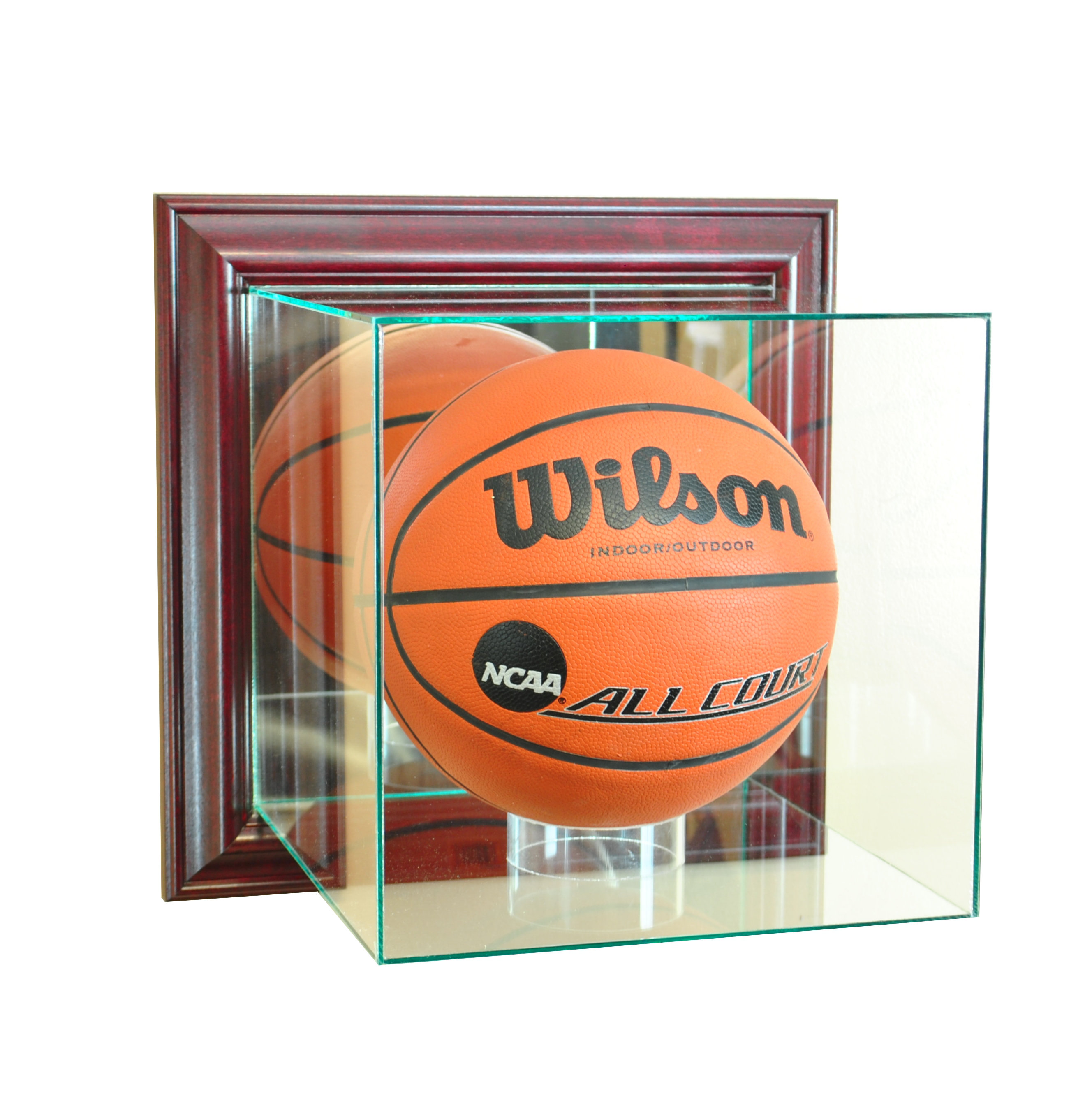 Perfect Cases And Frames 15'' W 11'' D Basketball Glass Ball / Puck ...