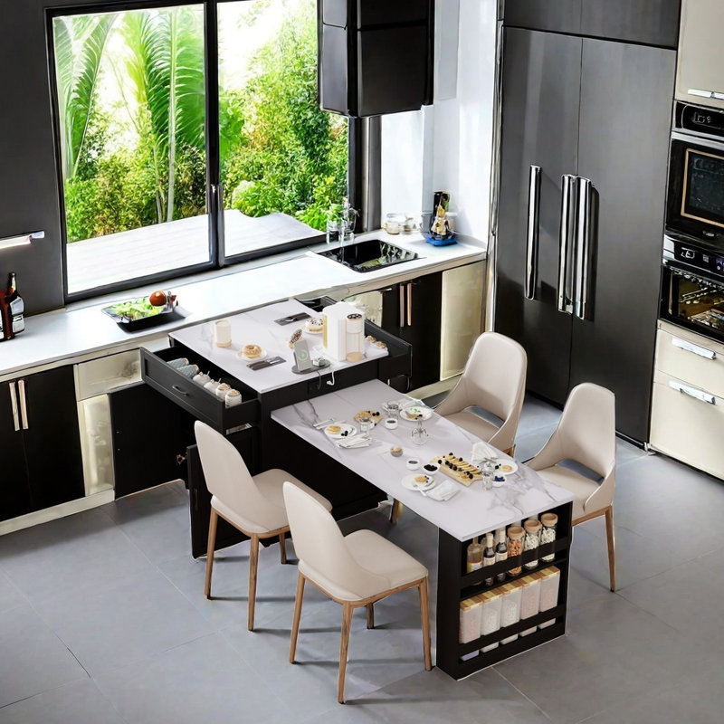 built in dining room table