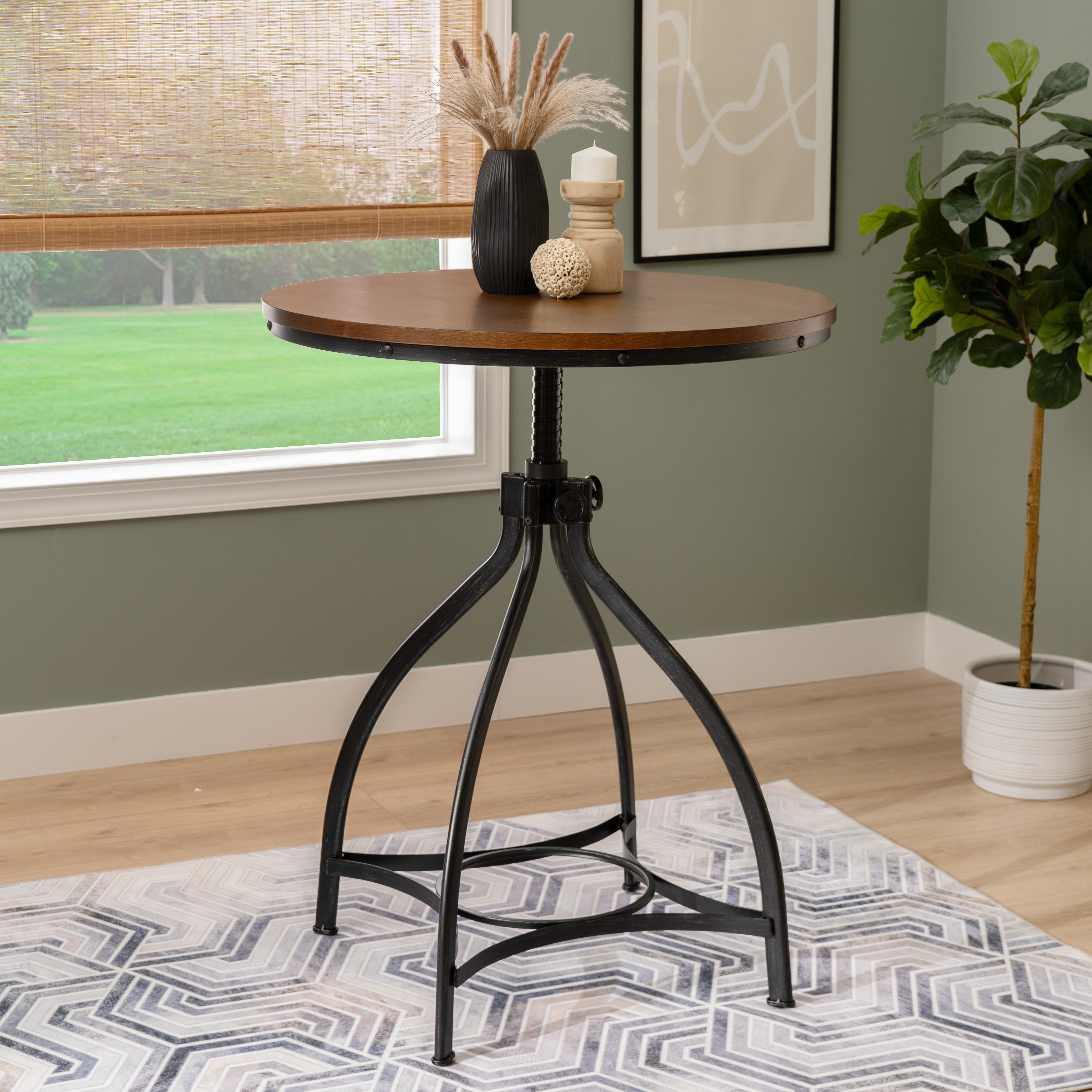 Williston Forge Wellman Round Adjustable Bar Table - Wayfair Canada
