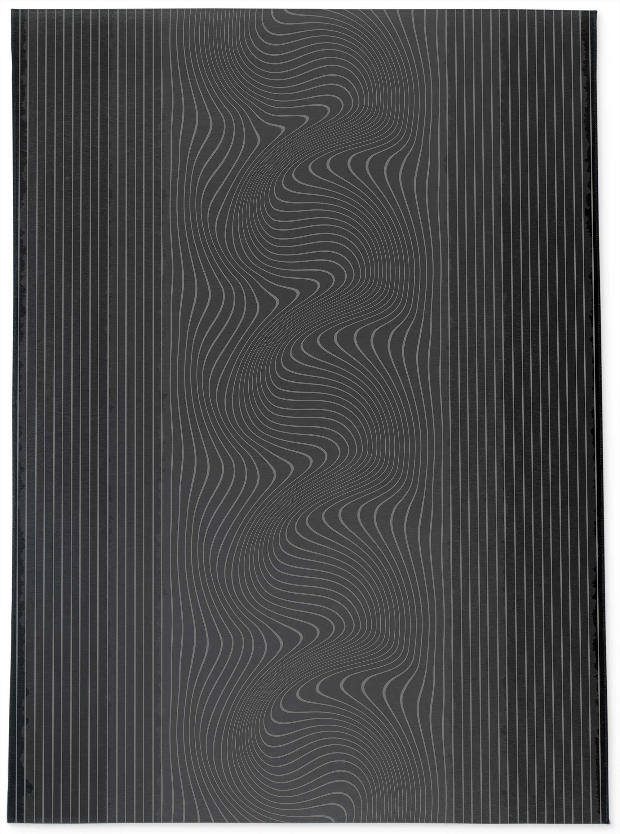 KAVKA DESIGNS KINETIC STRIPES CHARCOAL Laundry Mat By Kavka Designs ...