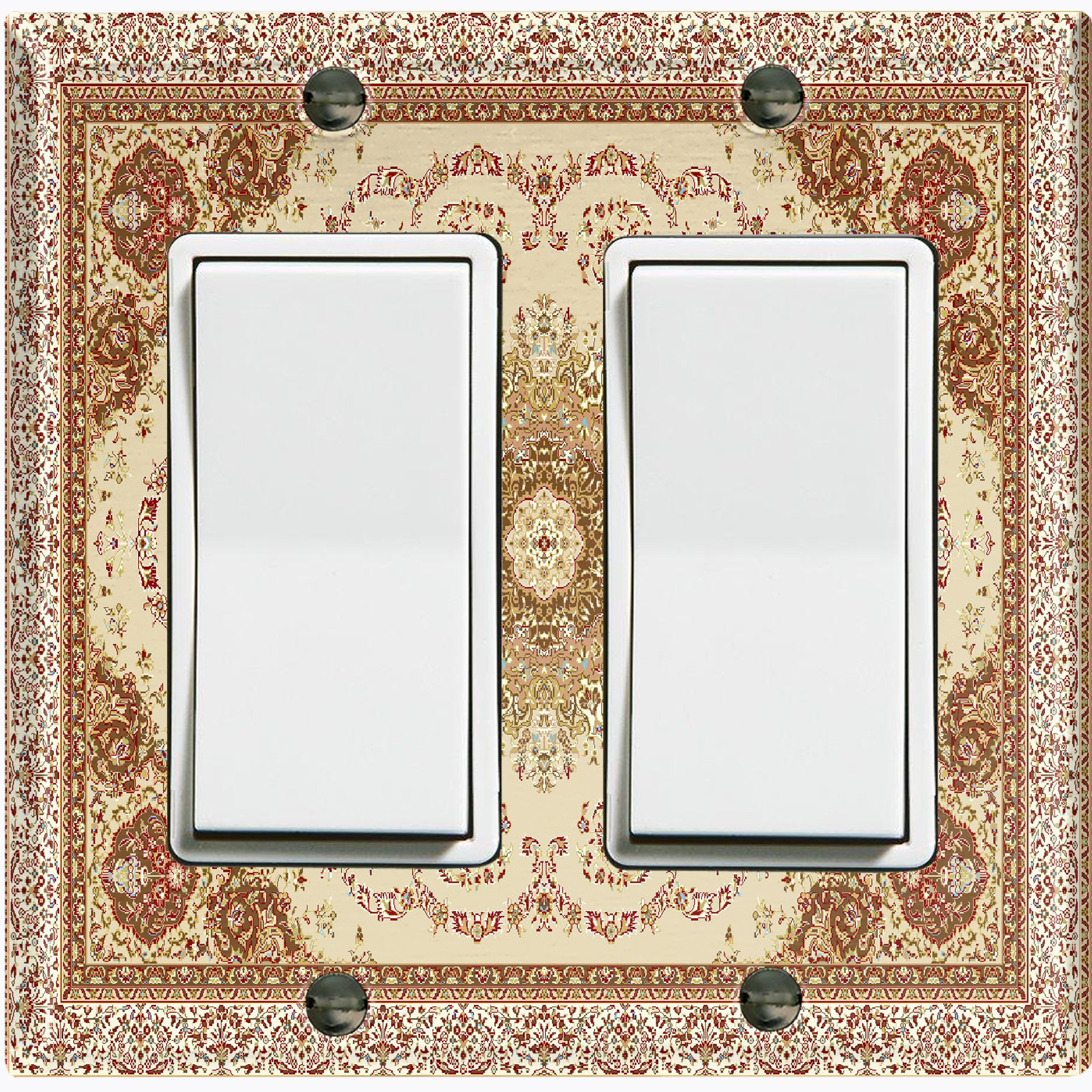 WorldAcc Metal Light Switch Plate Outlet Cover (Elegant Biege Carpet ...
