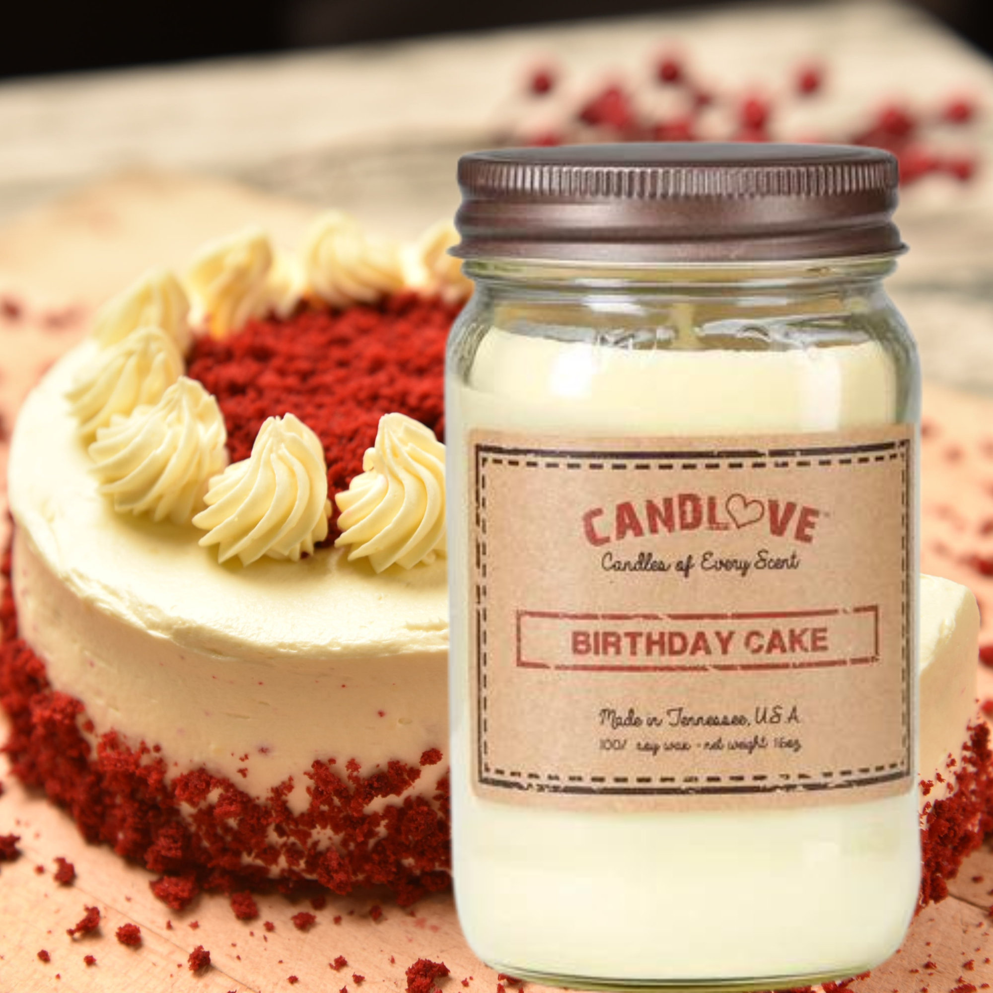 FizzIt Candlove Birthday Cake Soy Candle - Handmade, Long Burning ...