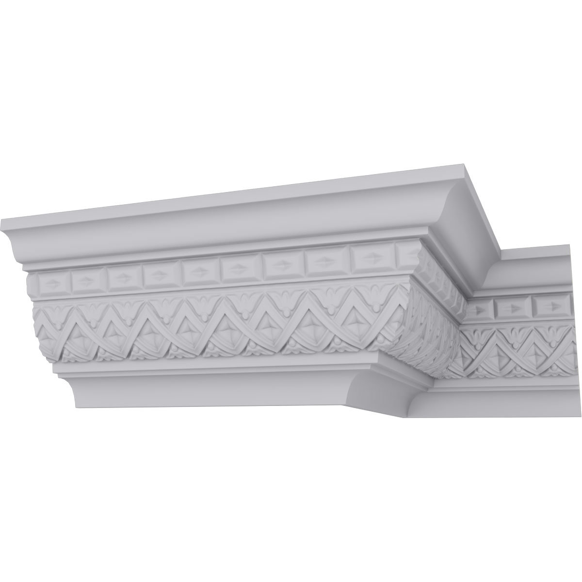 Ekena Millwork 4 1/8"H x 4 1/4"P x 5 7/8"F x 94 1/2"L, (1 1/4" Repeat ...