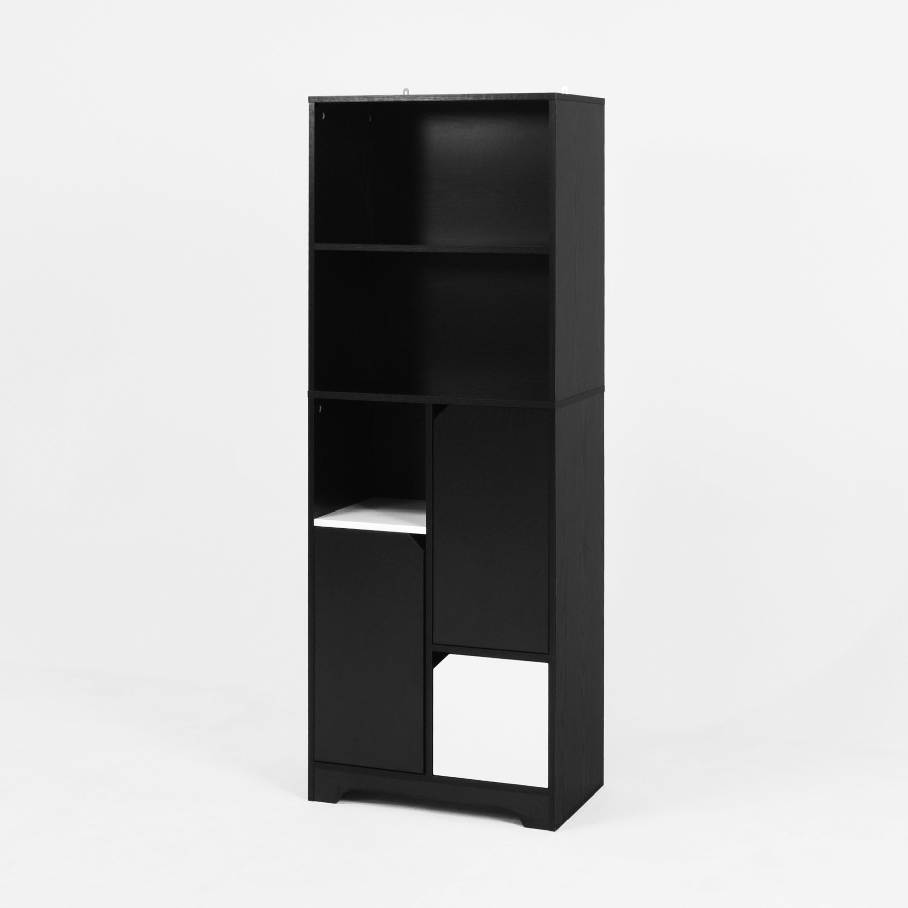 Latitude Run® Multifunctional Open Storage Space Bookcase with Doors ...