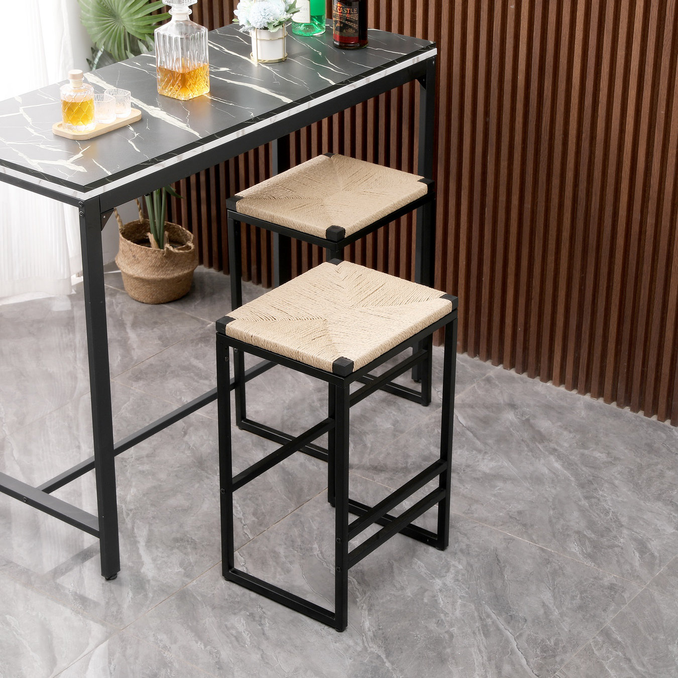 17 Stories Alyjah 25.25'' Counter Stool with Metal Frame | Wayfair