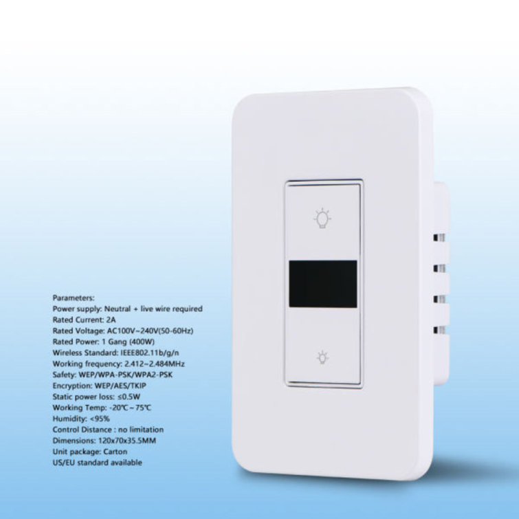 Nandish Technologies Inc. 20 Watt Single Pole Digital Dimmer - Wayfair ...