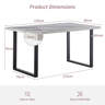 Borough Wharf Modern 150cm Rectangular Dining Table for 6 with Sturdy ...