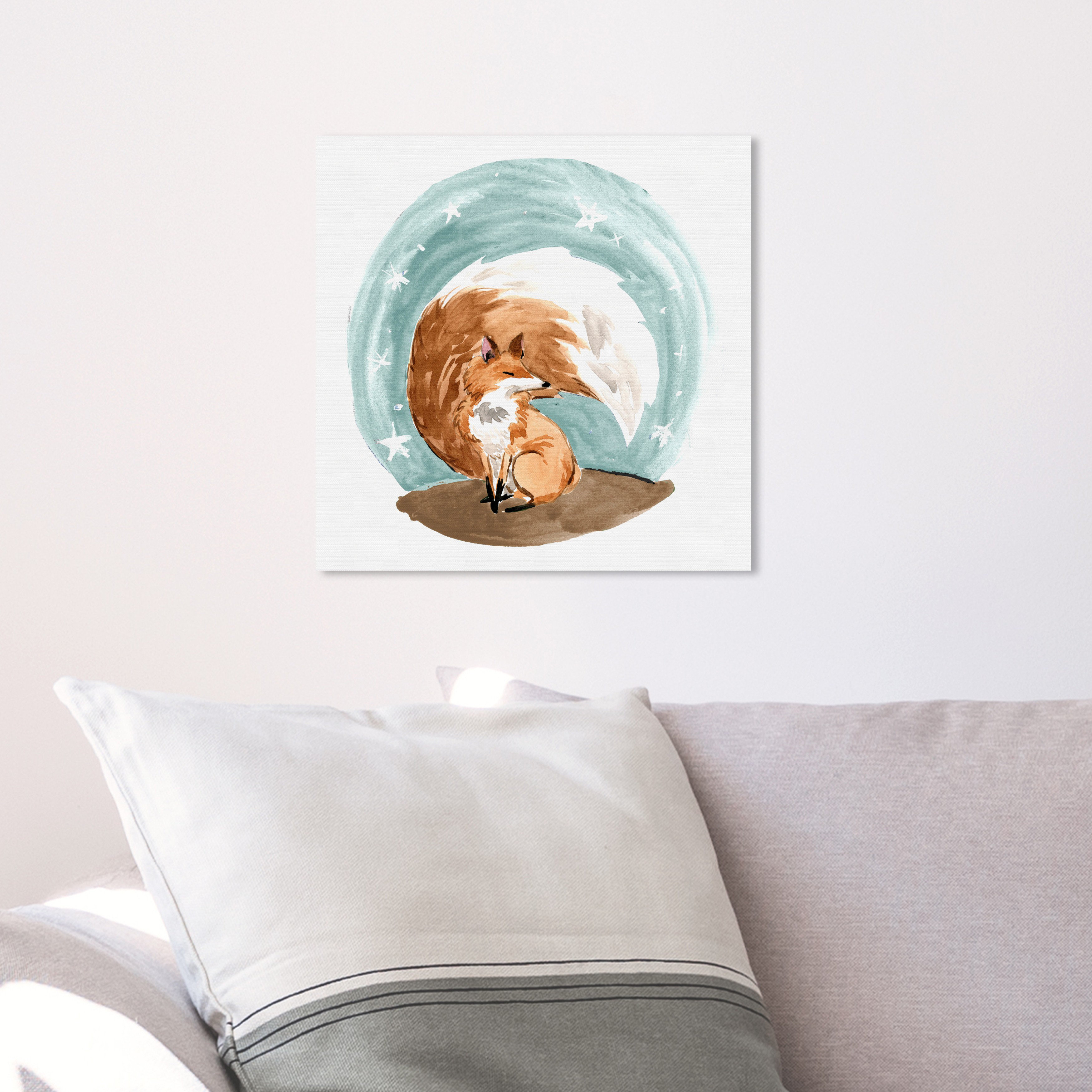 Oliver Gal Desert Fox Aqua Zoo and Wild Animals - Painting on Canvas ...