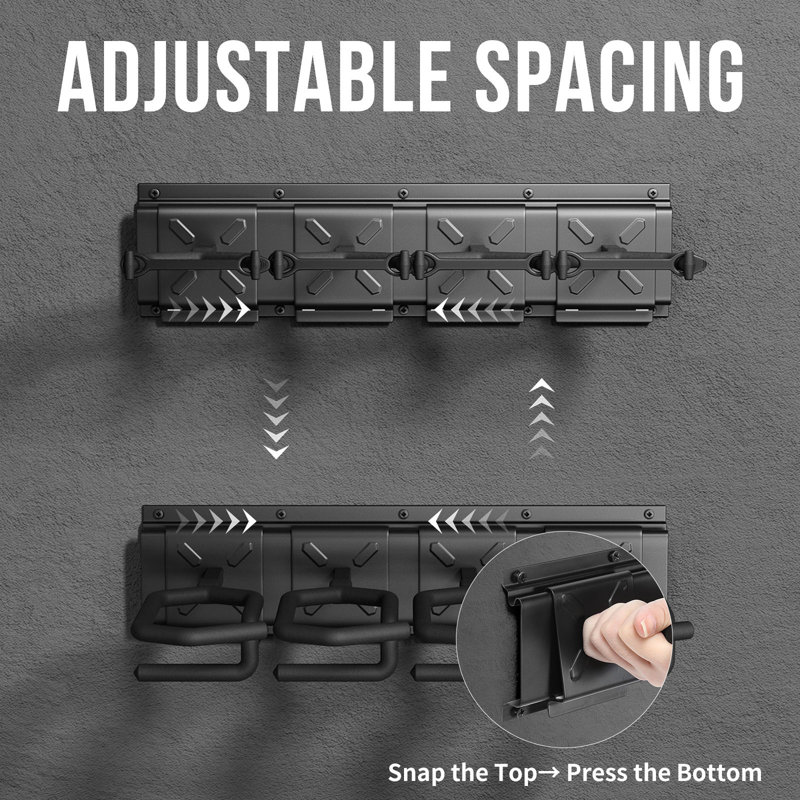 Blacksmith Gun Rack Wall Mount for up to 4 Guns Rail-Mounted Secure ...