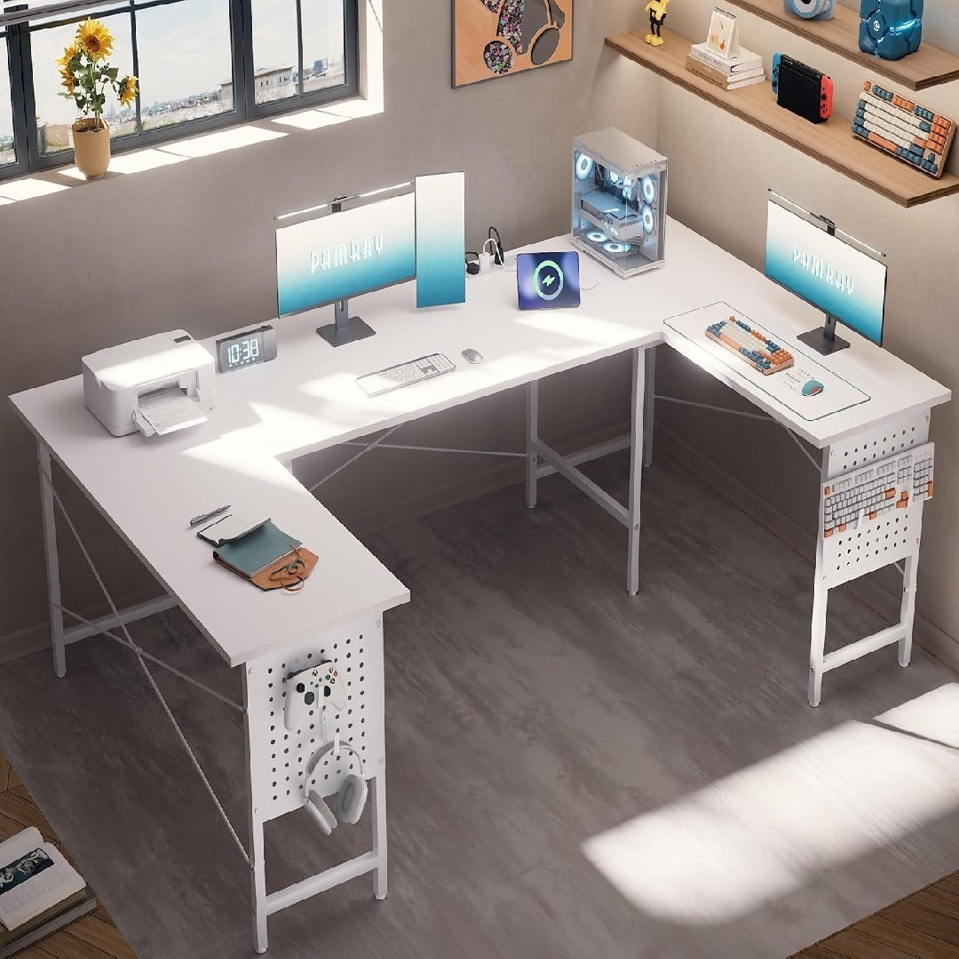 Latitude Run® Large Computer Desk For Home Office Work And Gaming ...