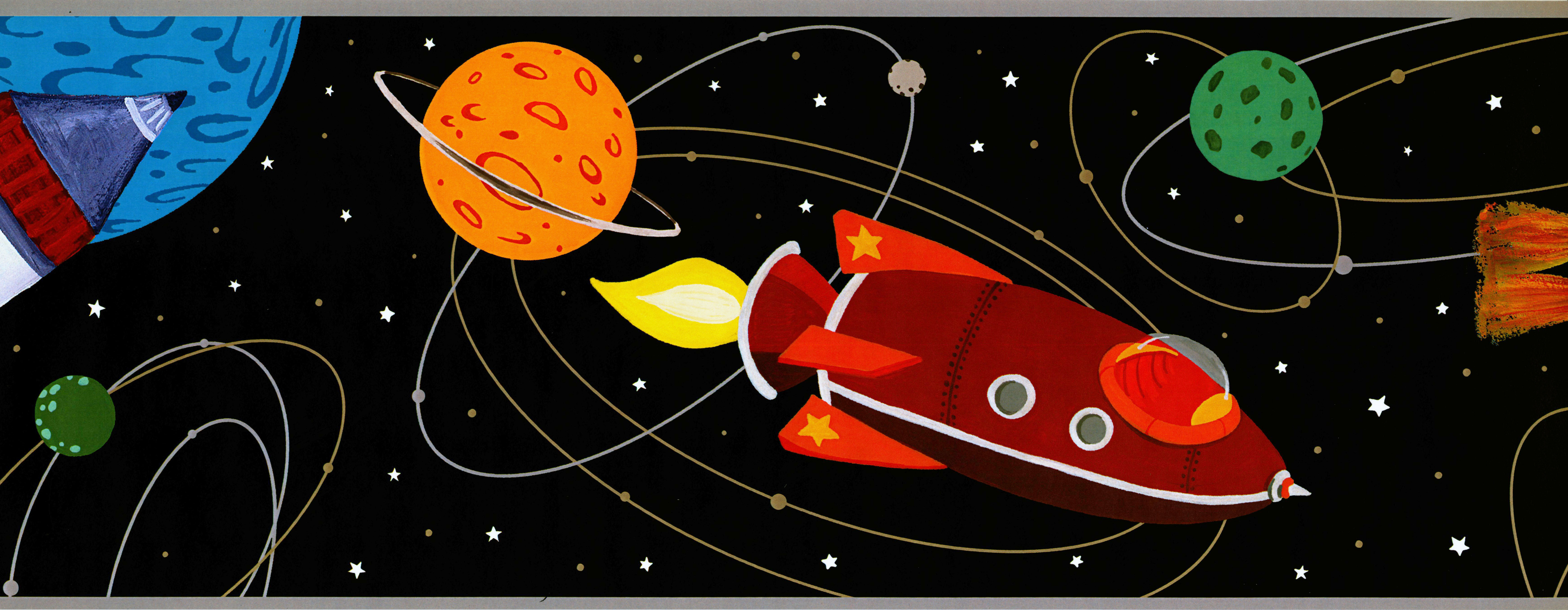 space themed wall border