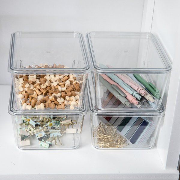 Martha Stewart Brody Premium Plastic Storage Bins With Lids & Reviews ...
