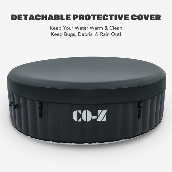 CO-Z 6 - Person 130 - Jet Vinyl Inflatable Hot Tub & Reviews | Wayfair