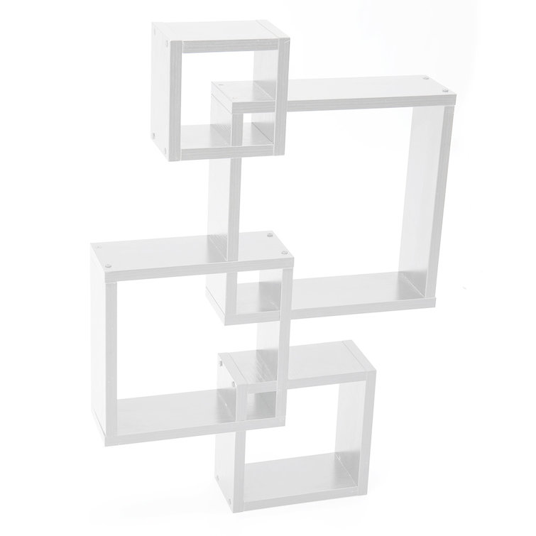 Metro Lane Bostow 4 Piece Square Floating Shelf | Wayfair.co.uk