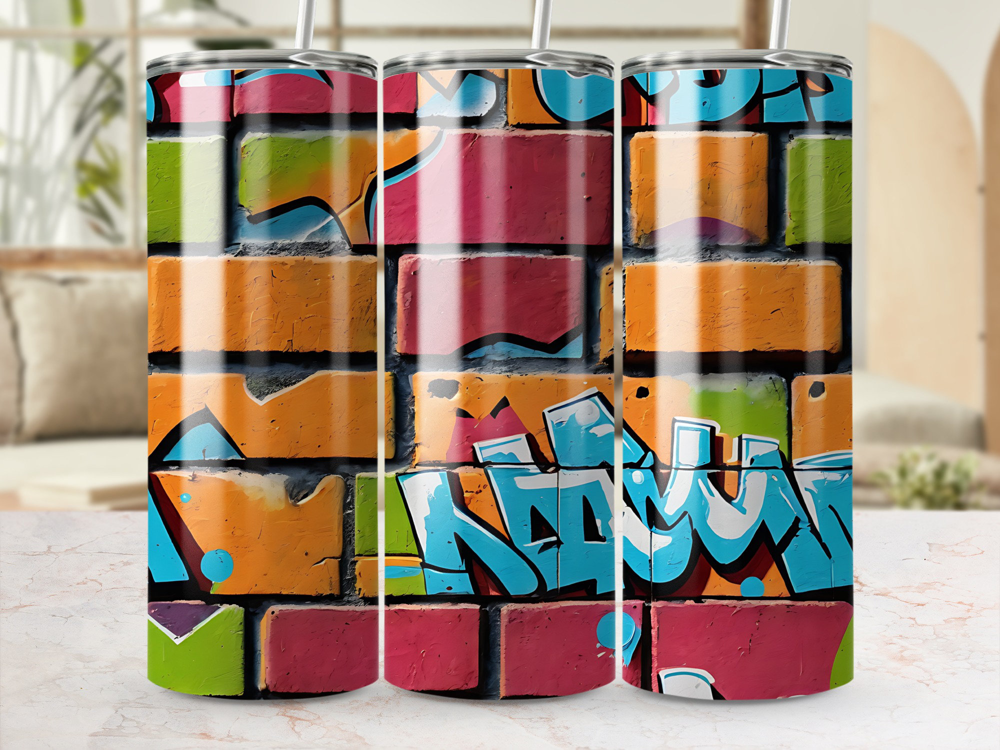Choose Handmade Graffiti Art Tumbler, Urban Style Tumbler, Modern Art ...